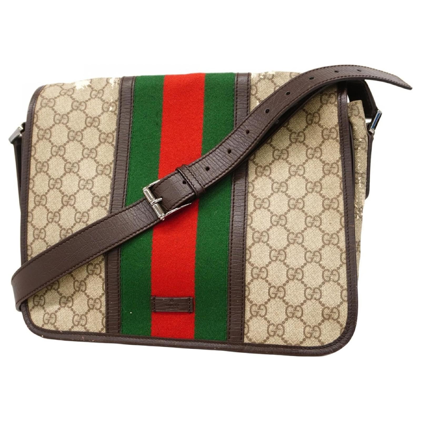 Gucci GG Supreme Sherry Line Shoulder Bag Brown Plastic ref.2644989 ...