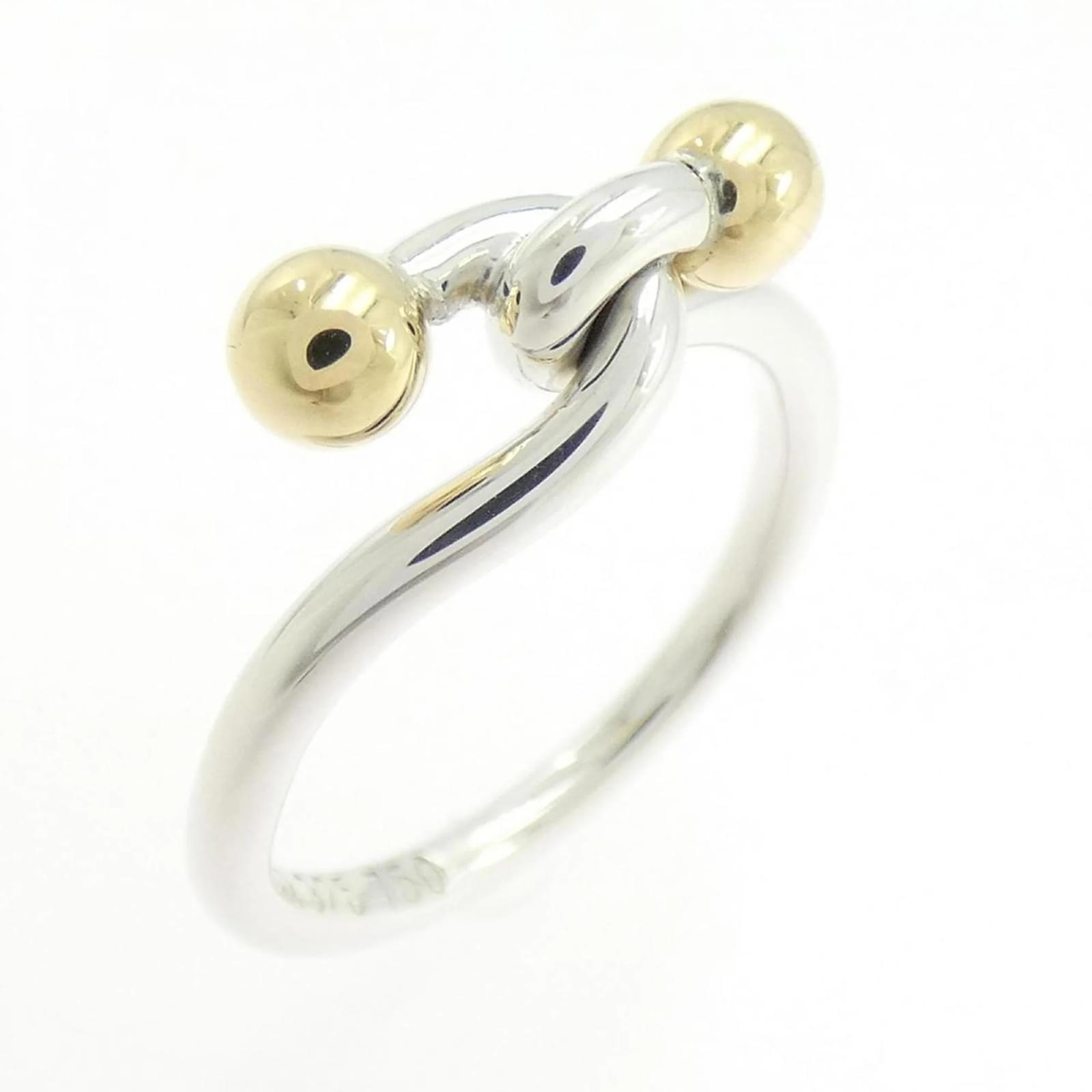 Tiffany & Co Tiffany Hook Ring Silver Yellow gold ref.2645666 - Joli Closet