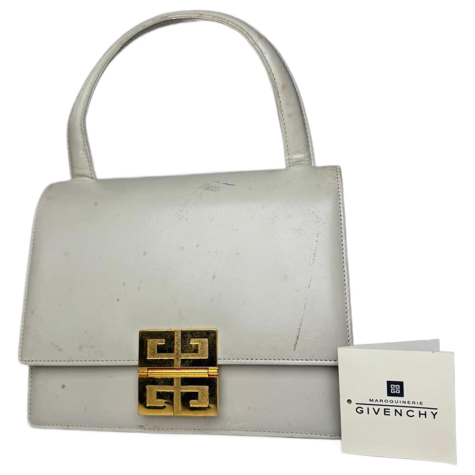 Vintage Givenchy Leather Handbag White ref.2646191 - Joli Closet