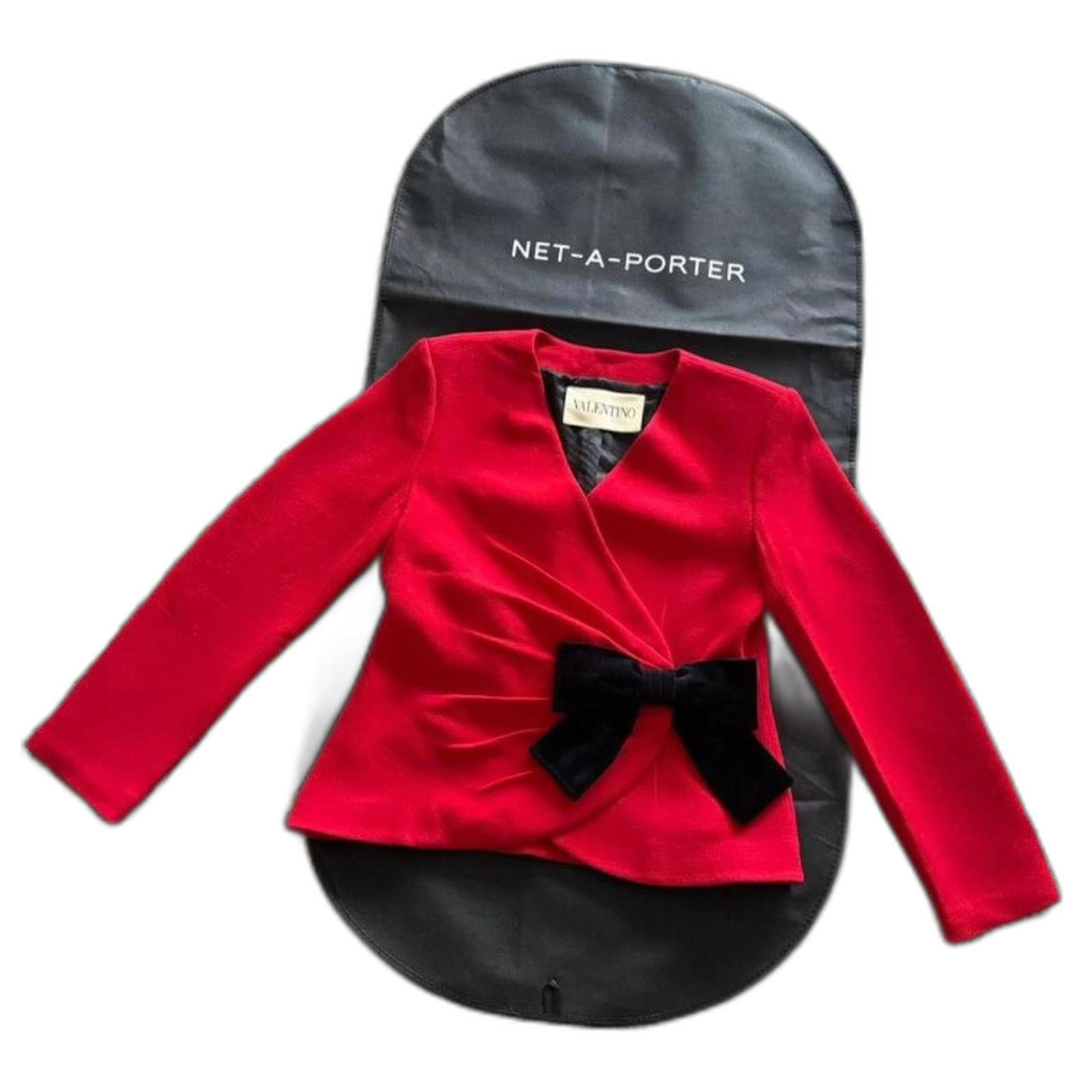 GIACCA ROSSA VALENTINO RUNWAY FY25 Con Fiocco Taglia S-M 5.200 $ Rosso ...