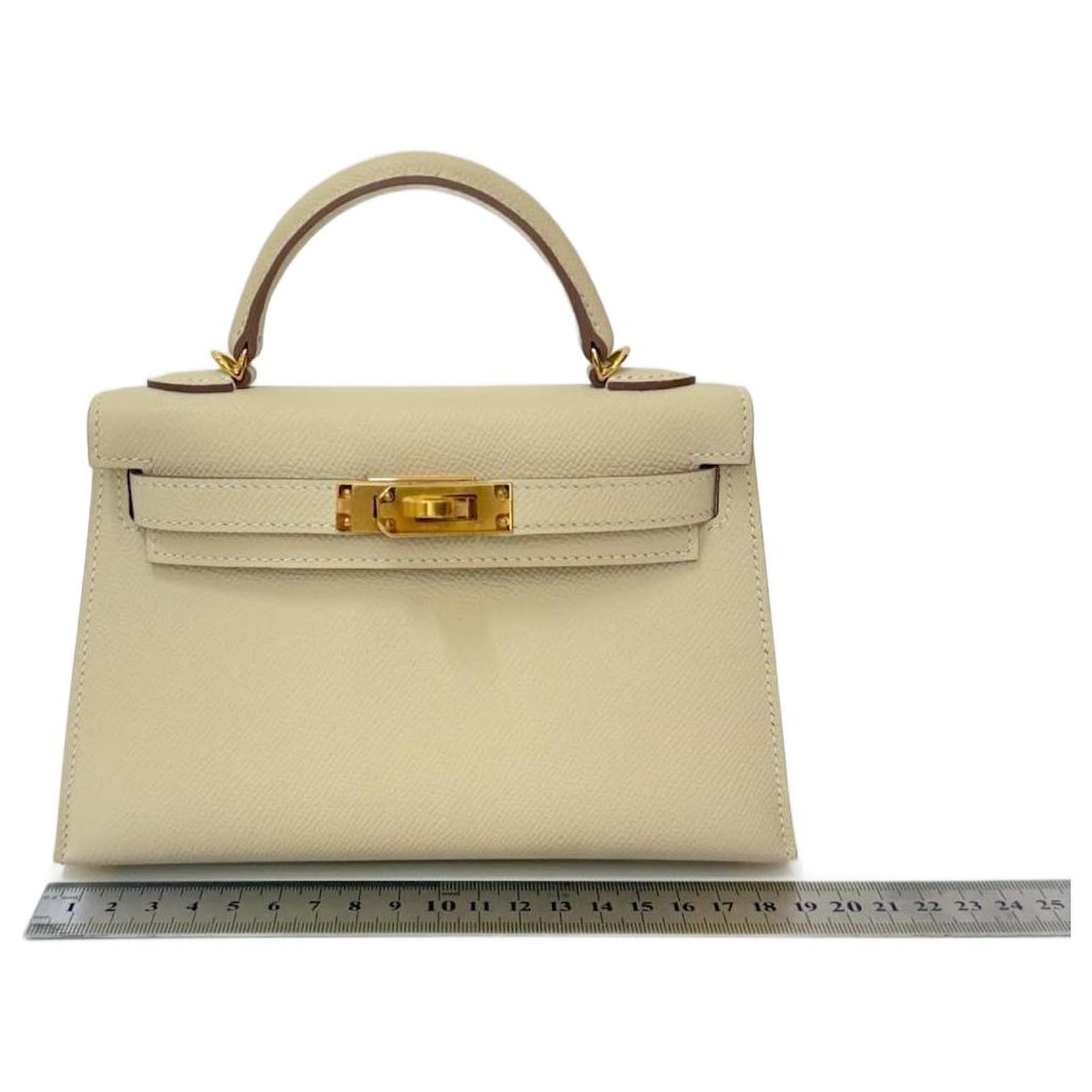 Mini Kelly Hermès Beige Leather ref.2650868 - Joli Closet