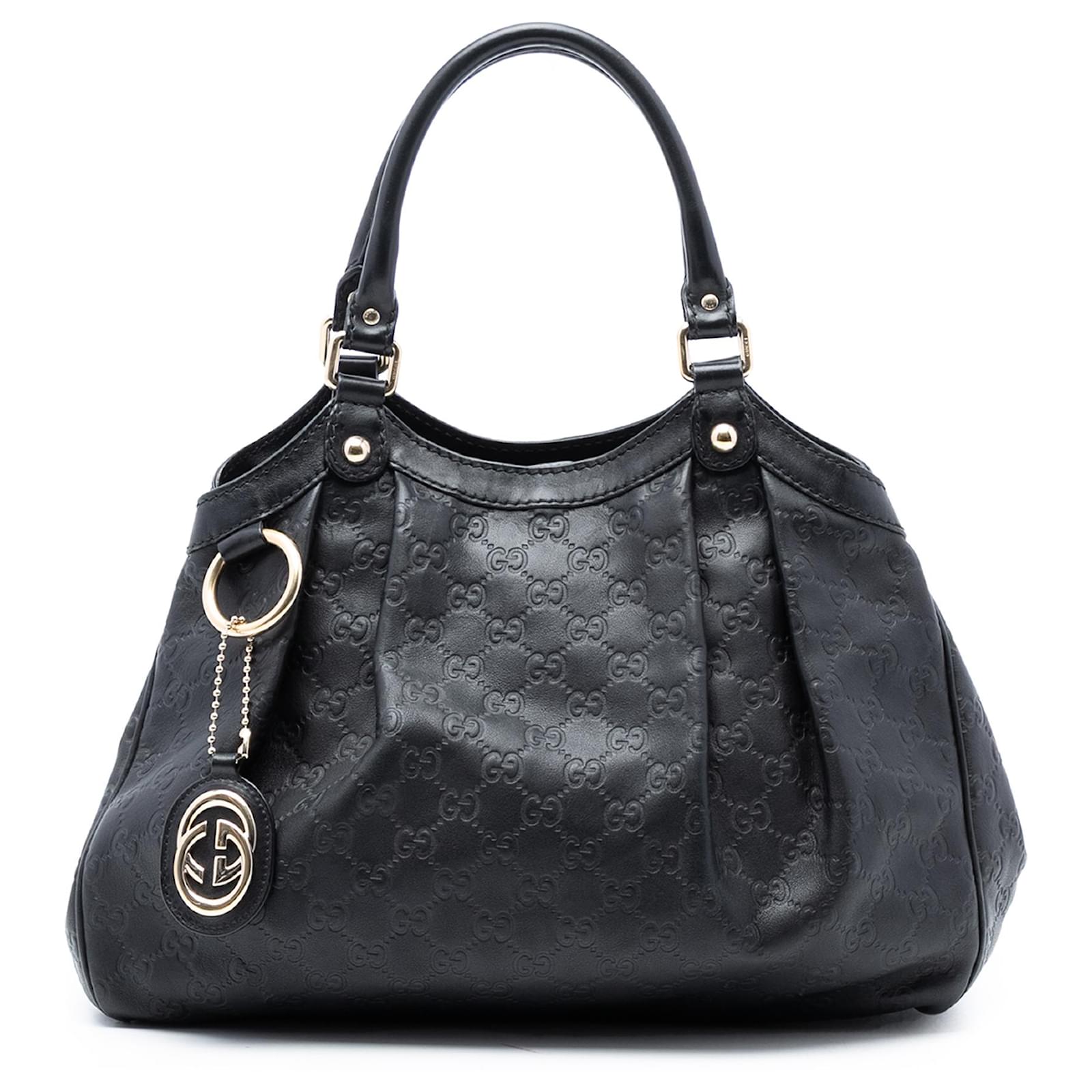 Gucci Black Medium Guccissima Sukey Tote Leather Pony-style calfskin ...