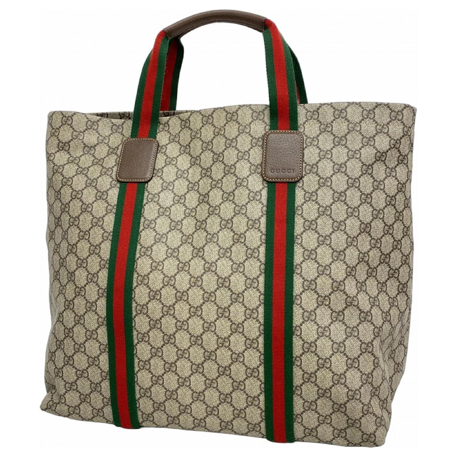 Gucci GG Supreme Sherry Line Tote Bag Brown Plastic ref.2661031 - Joli ...