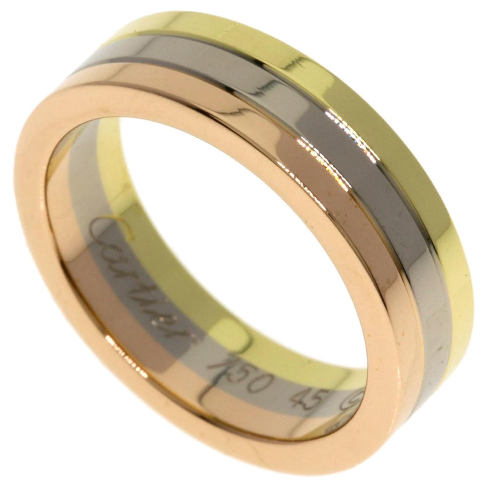 Cartier Three-Color Band Ring White gold Yellow gold Pink gold ref ...