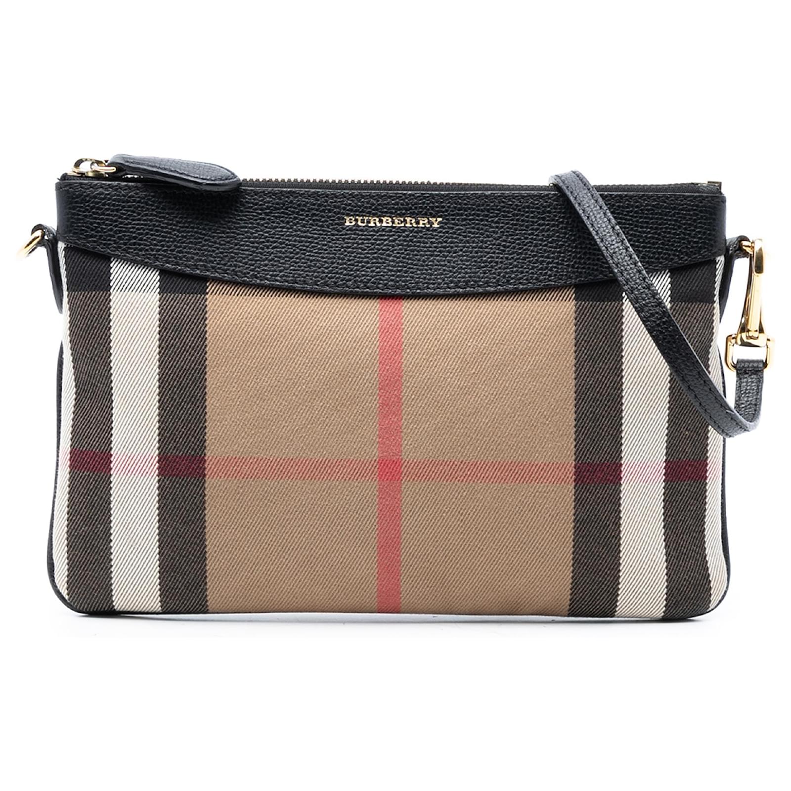 Burberry Brown Mega Check Canvas Peyton Crossbody (Sold) - Joli Closet