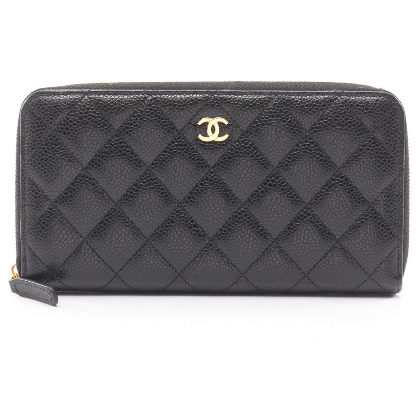 Chanel Classic Long Zip Wallet Black Leather ref.2677139 - Joli Closet