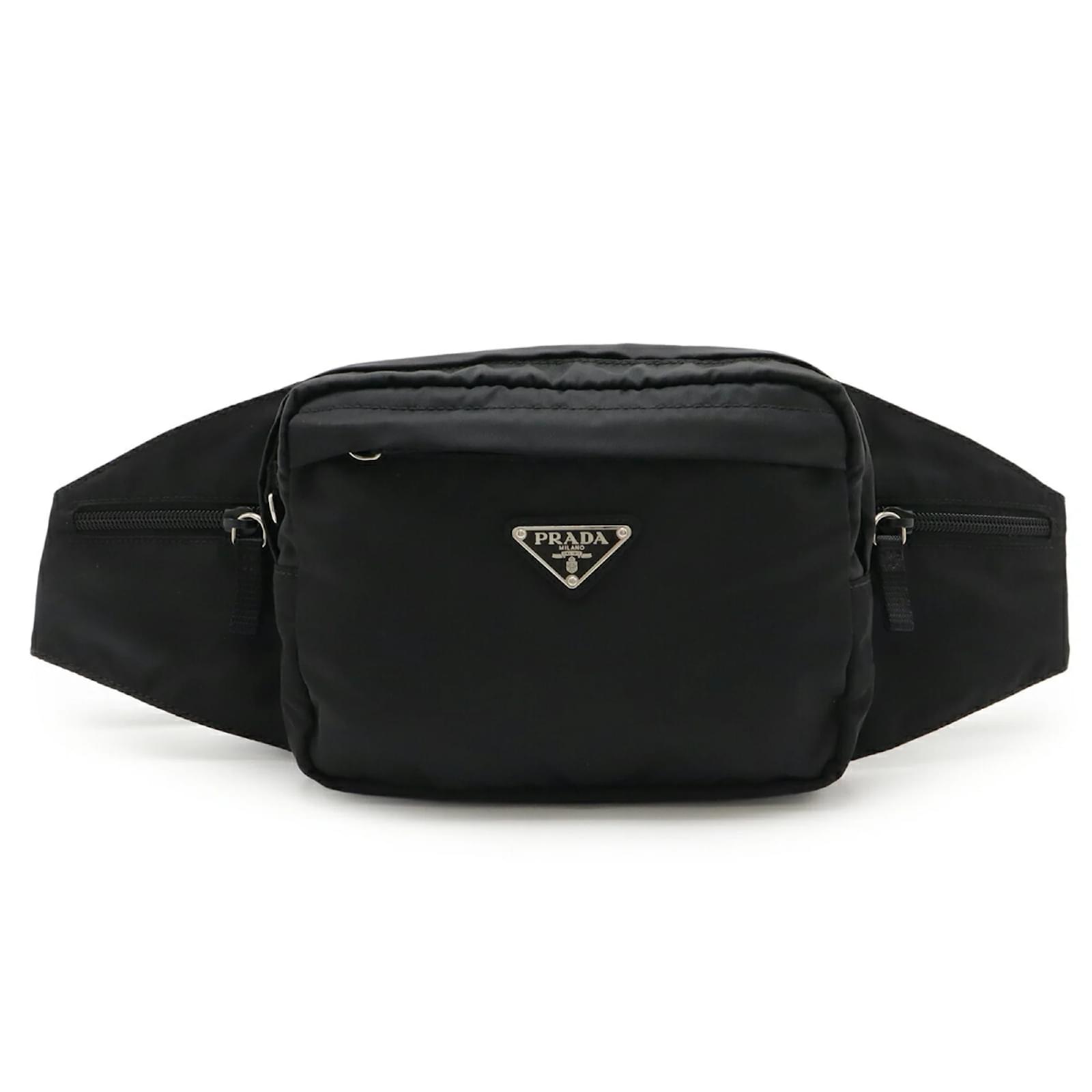 Prada Triangle Waist Pouch Bag Black Nylon ref.2677200 - Joli Closet