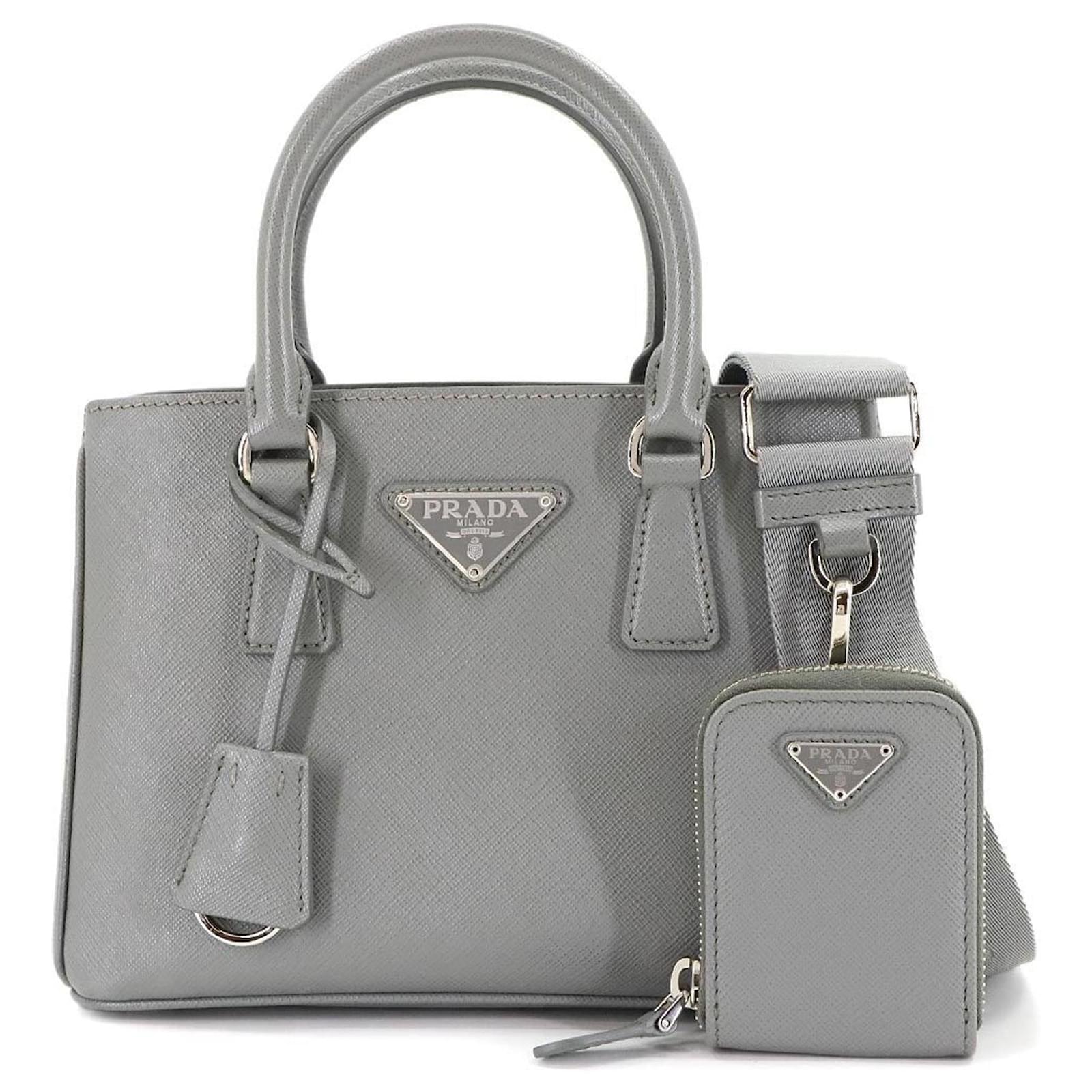 Saffiano Prada Galleria Mini 2-Way Handbag Brown Leather ref.2677732 ...