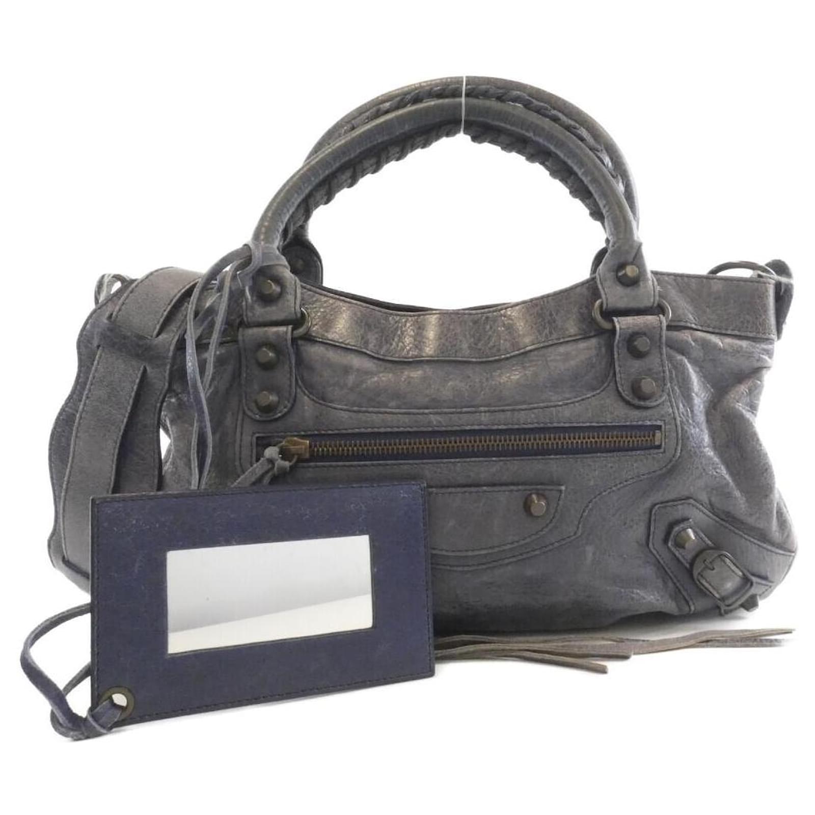 Balenciaga The First Lambskin 2way Bag Blue Leather ref.2679258 - Joli ...