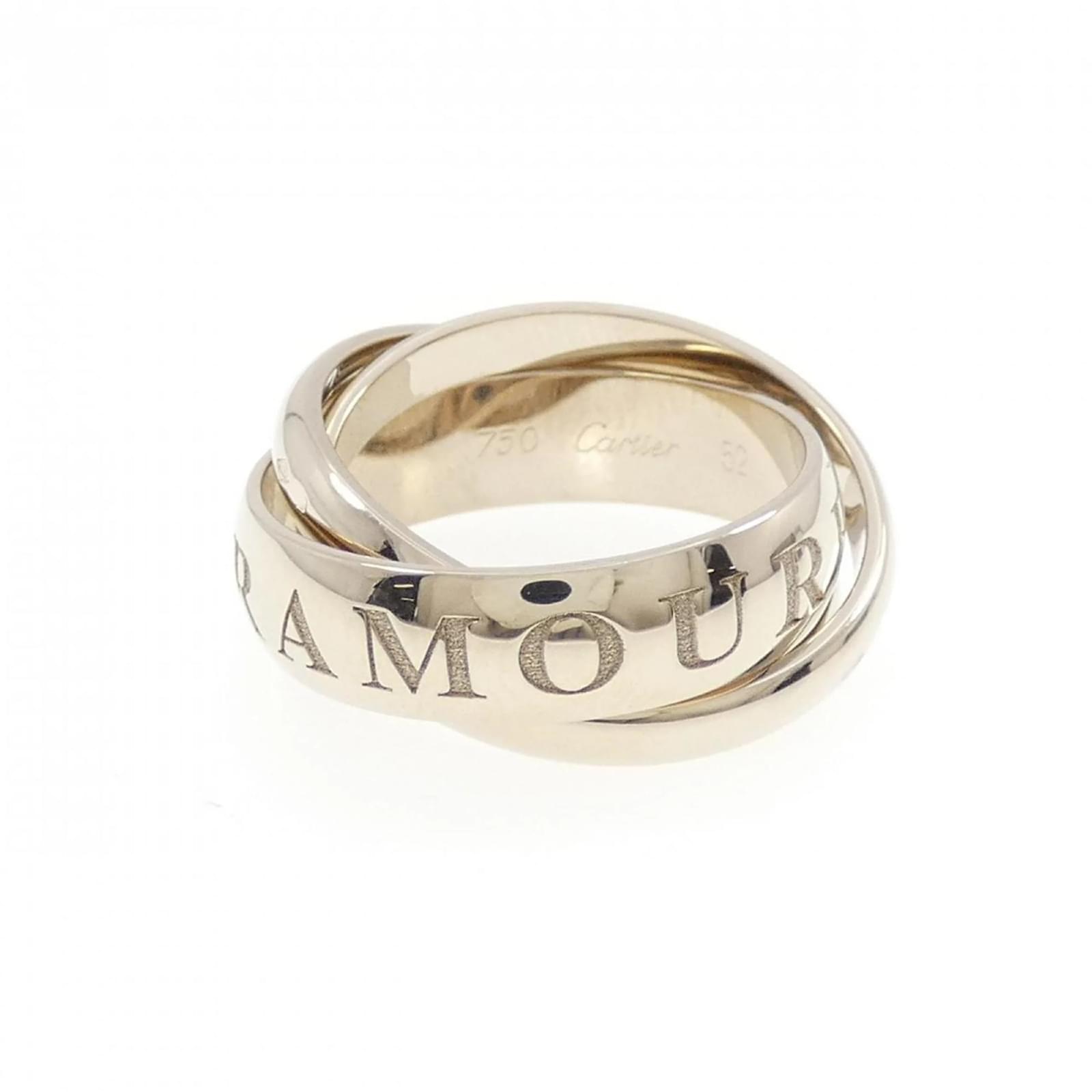 Cartier Trinity 1998 Christmas Limited Edition Ring Golden White gold ...
