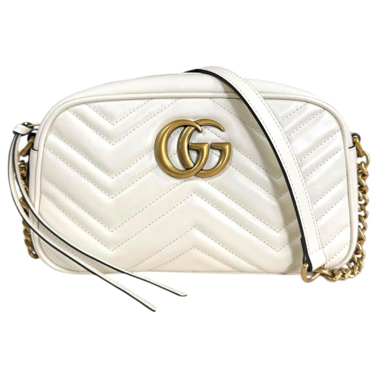 Gucci GG Marmont Shoulder Bag in White (Sold) - Joli Closet