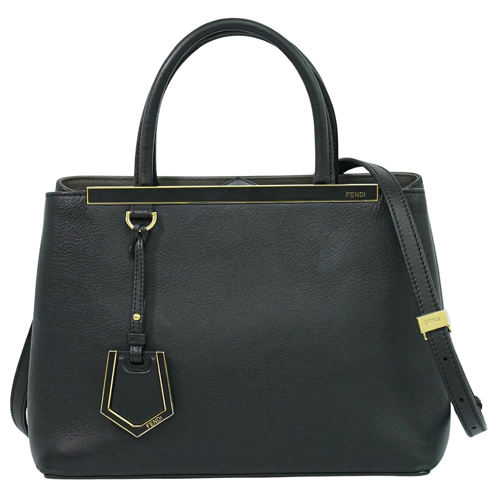 Fendi 2Jours Bag Leather Petite Black ref.2694097 - Joli Closet