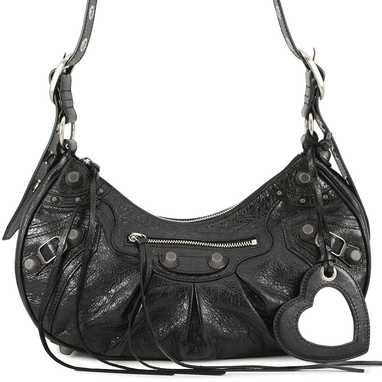 Balenciaga Le Cagole S Leather Shoulder Bag Black ref.2717803 - Joli Closet