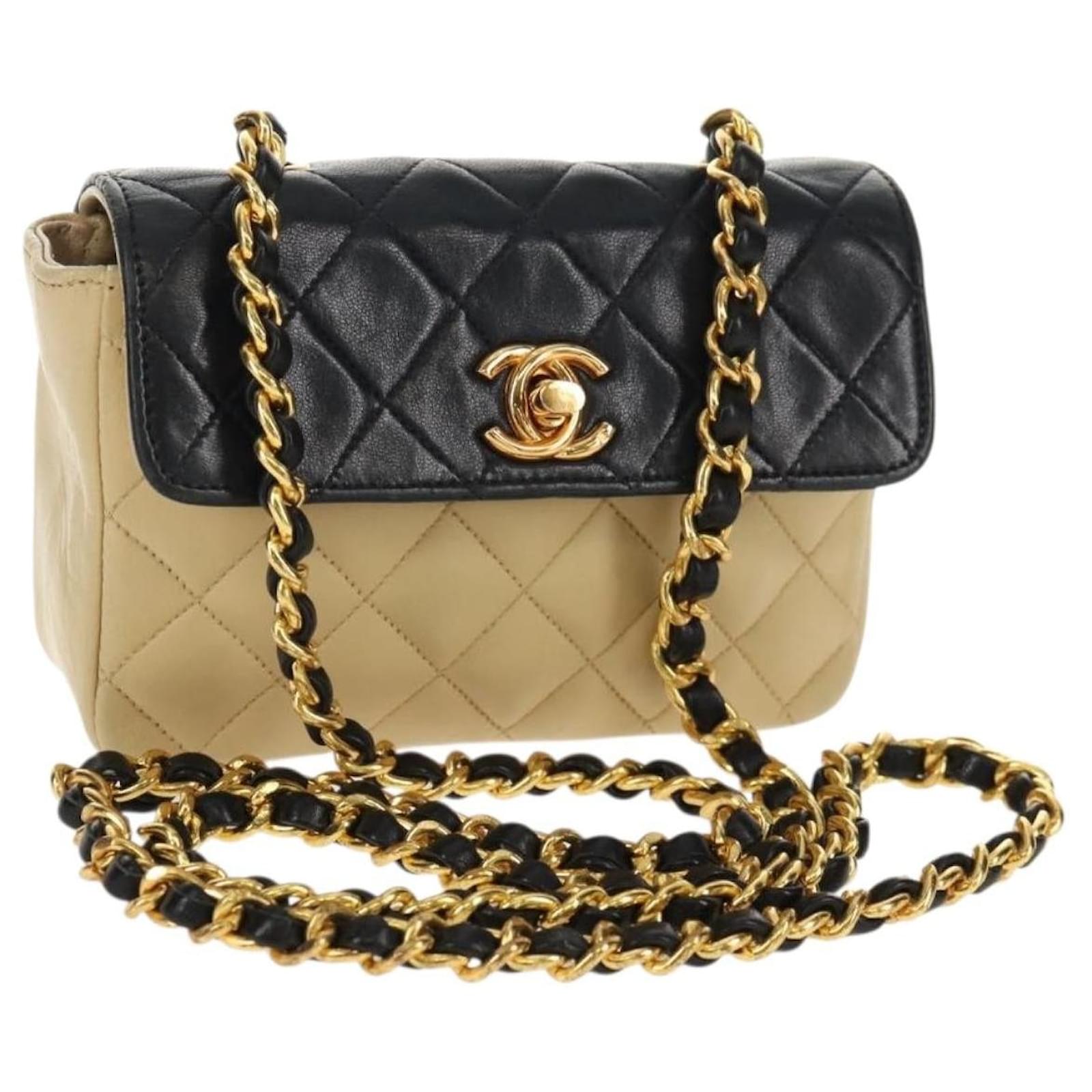 Chanel Chain Flap Bag Quilted Leather Beige ref.JC2720296 (Sold) - Joli ...