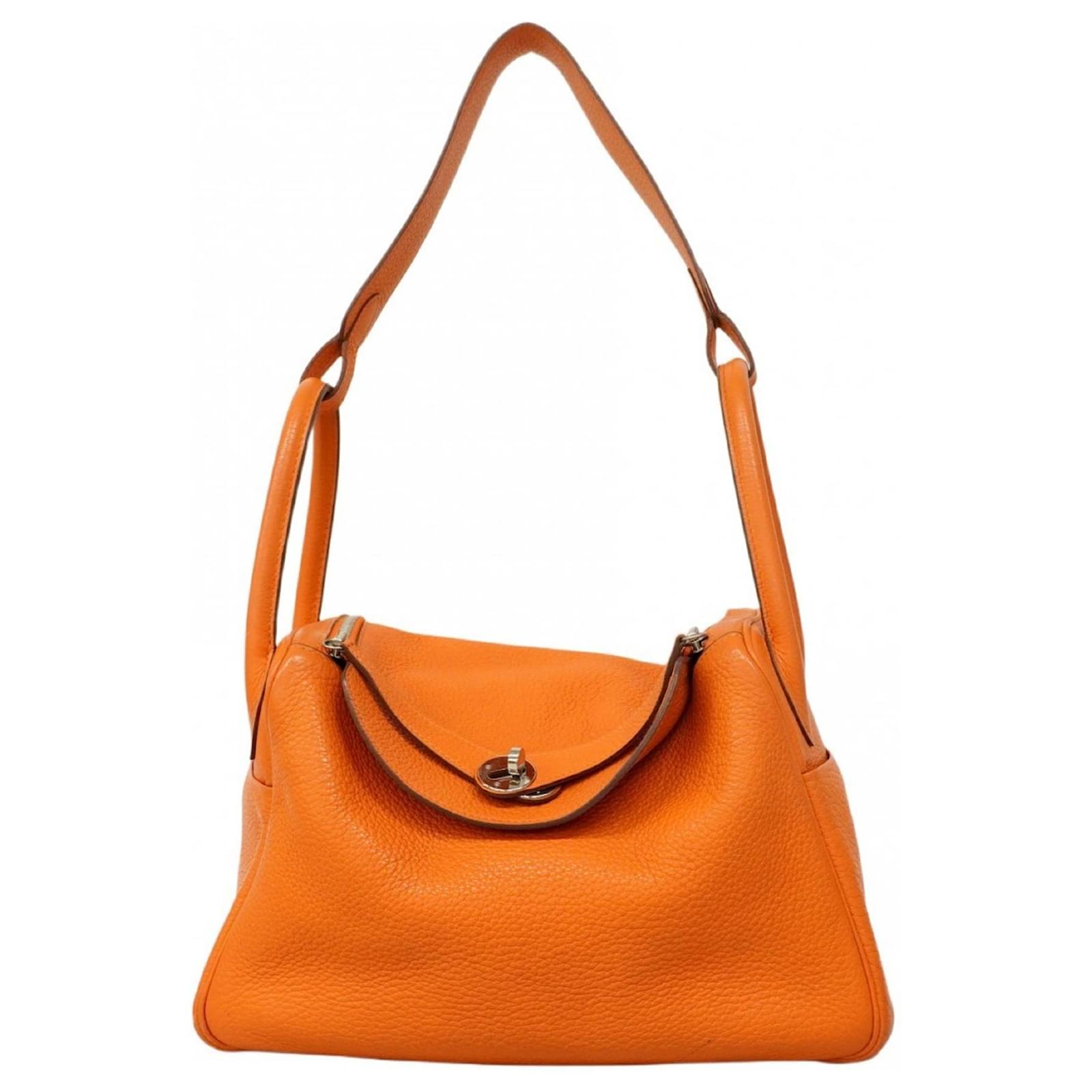 Hermes Hermès Lindy 30 Handbag Orange Leather ref.2722580 - Joli Closet