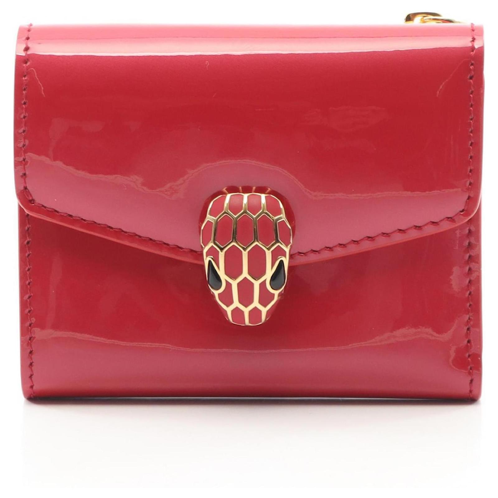 Bulgari Bvlgari Serpenti Forever Bi-Fold Wallet Pink Leather ref ...