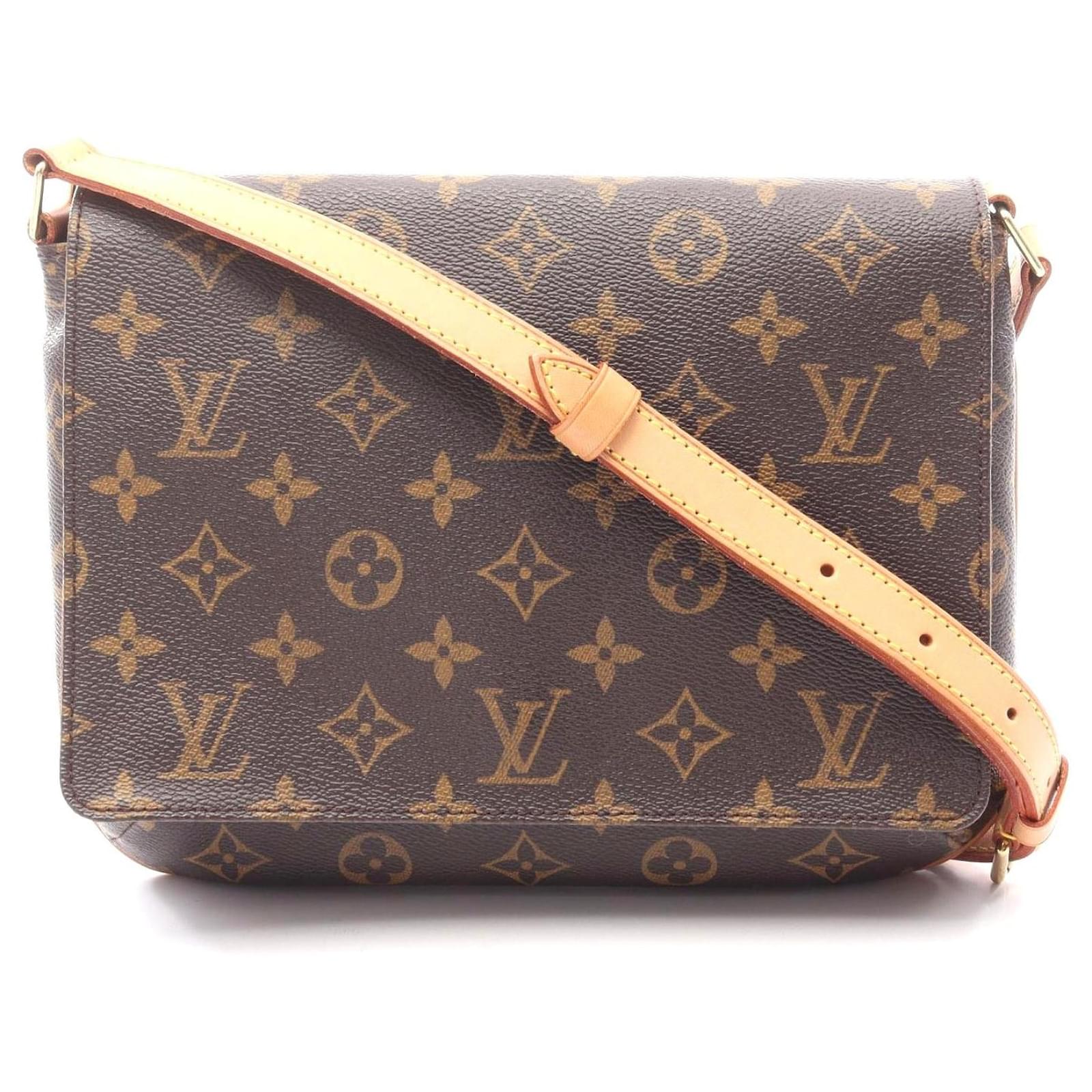 Louis Vuitton Musette Tango Long Strap Shoulder Bag Brown Cloth ref ...