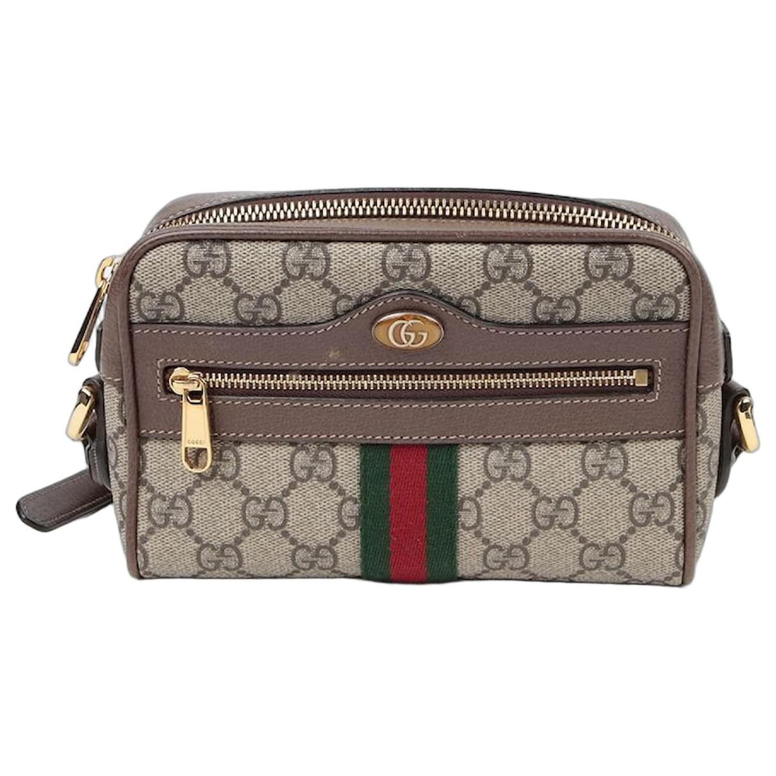 Gucci Ophidia Mini Sac à Épaule Croisé Cuir Marron ref.2725052 - Joli ...