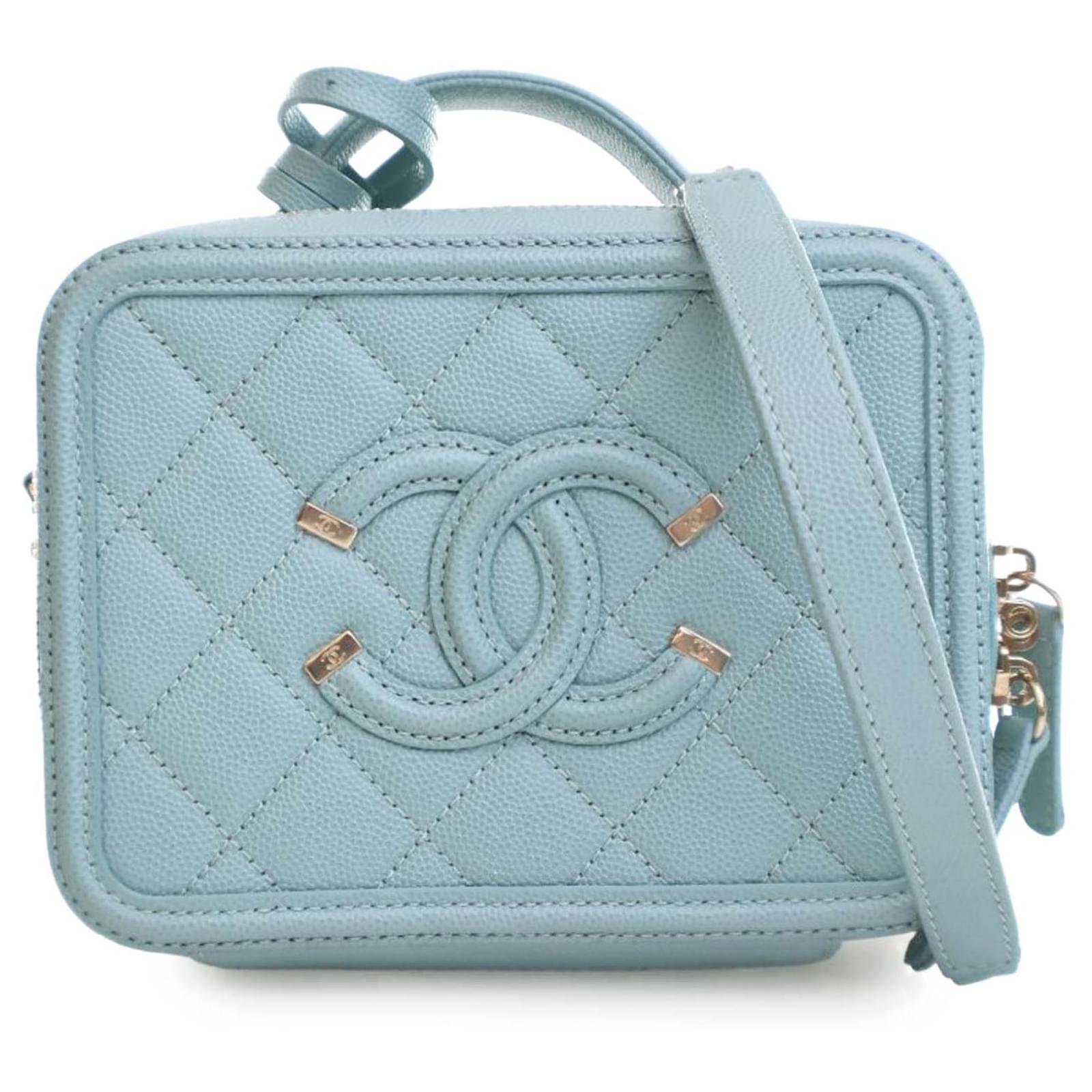 Chanel Small Caviar Cc Filigree Vanity Case - Joli Closet