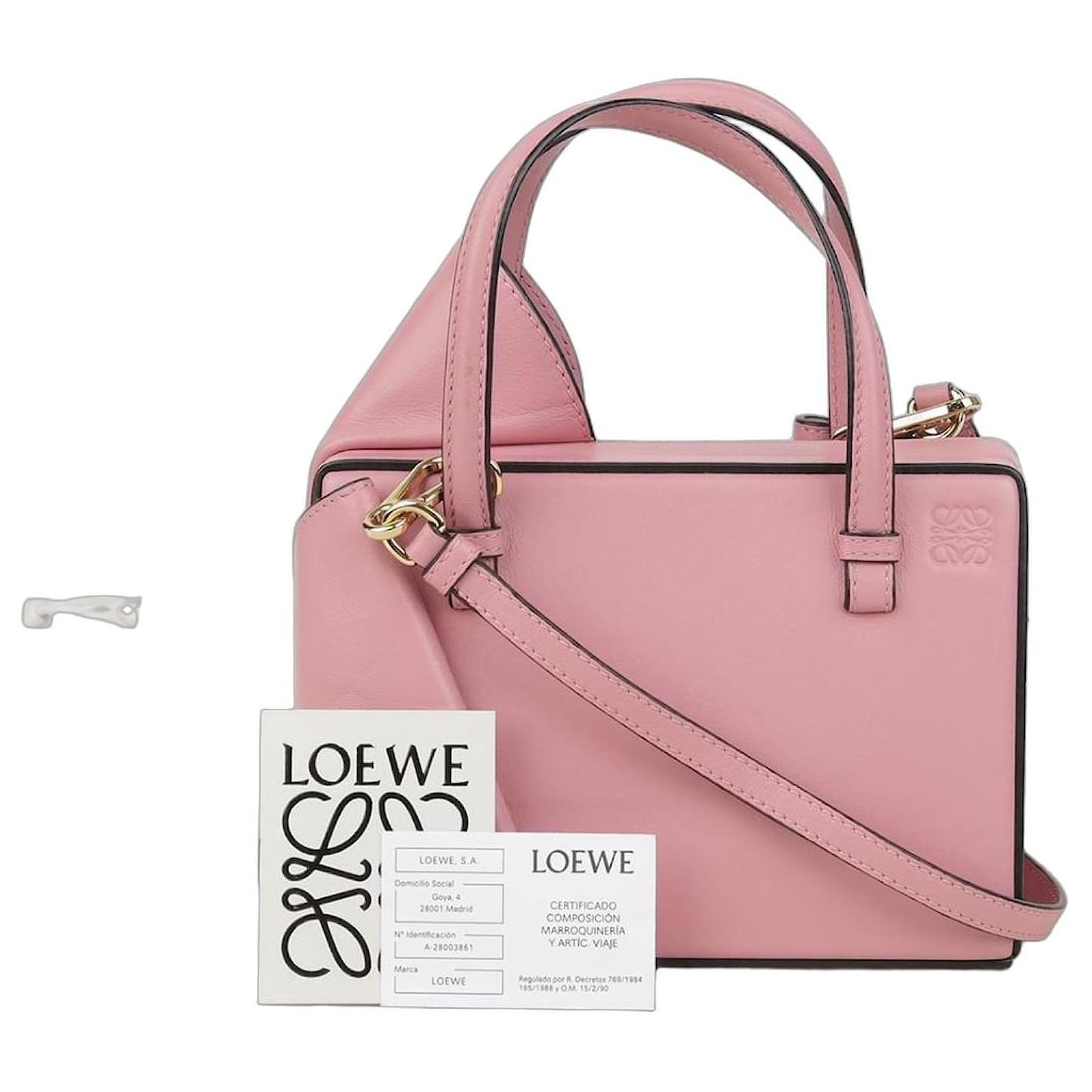 Loewe Postal Wings Tote Shoulder Bag Pink Leather Pony-style calfskin ...
