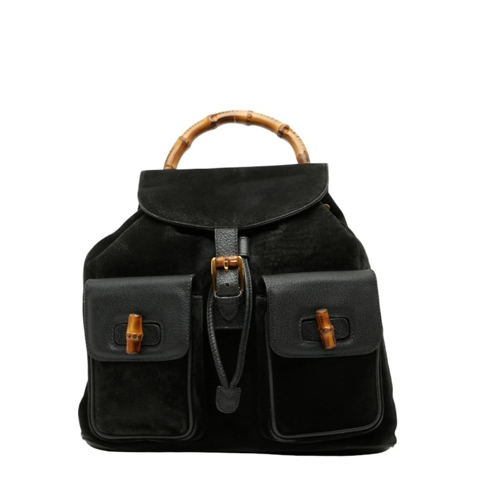 Gucci Bamboo Backpack Black Leather ref.2746167 - Joli Closet