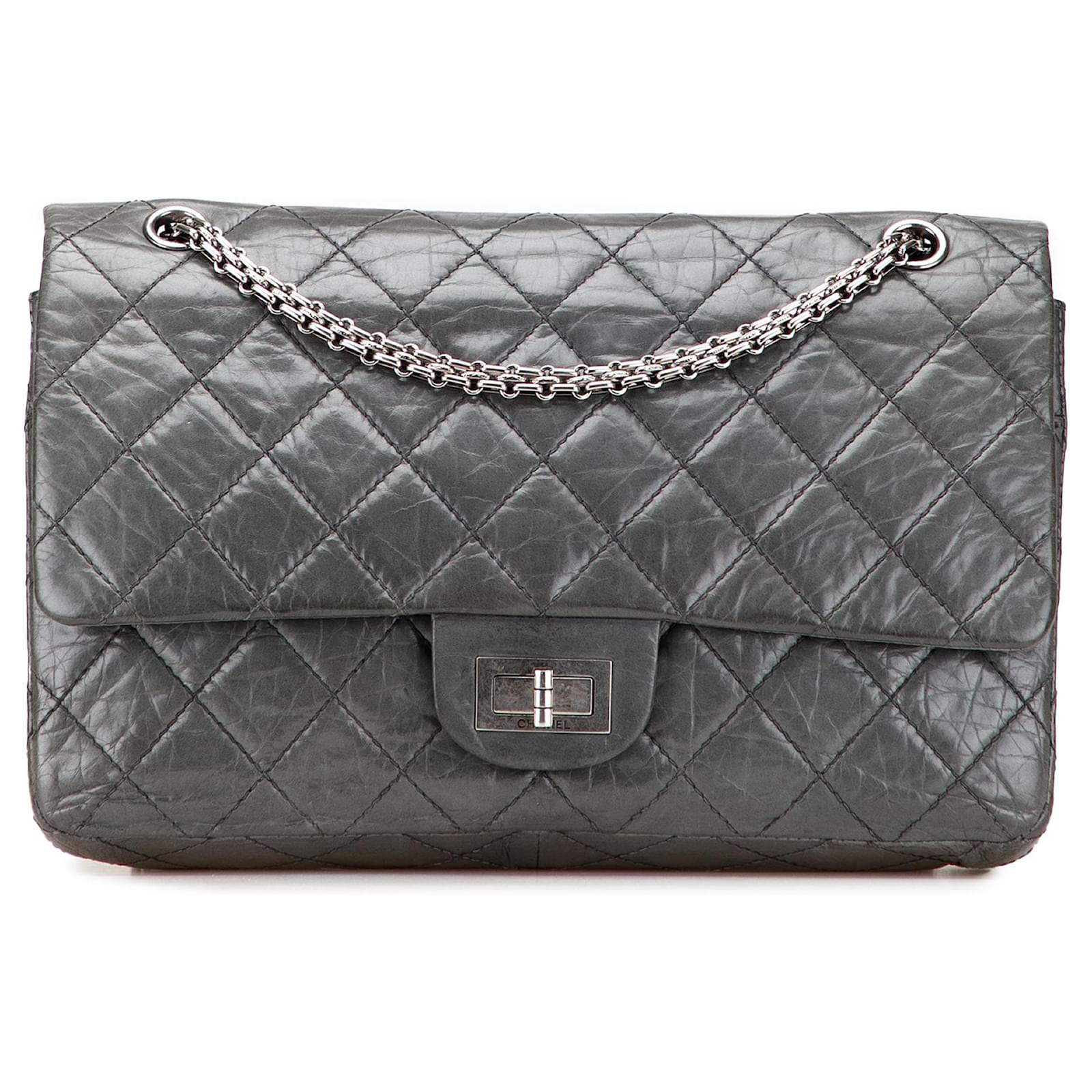 Chanel 50th Anniversary Reissue 2.55 Aged Calfskin Double Flap 227 Grey ...