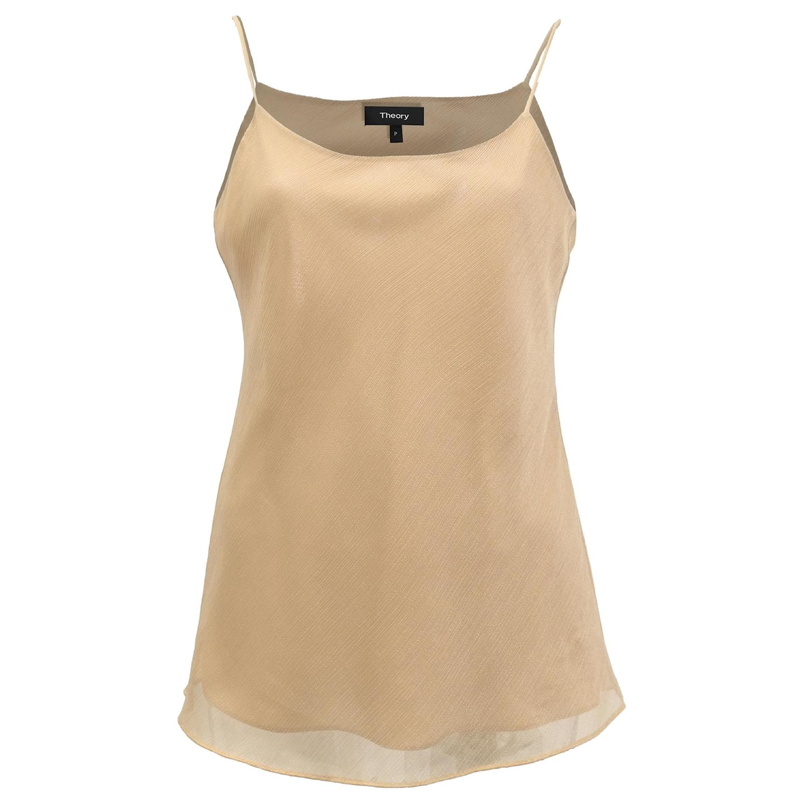 Theory Teah Camisole Top in Beige Silk ref.2761684 - Joli Closet