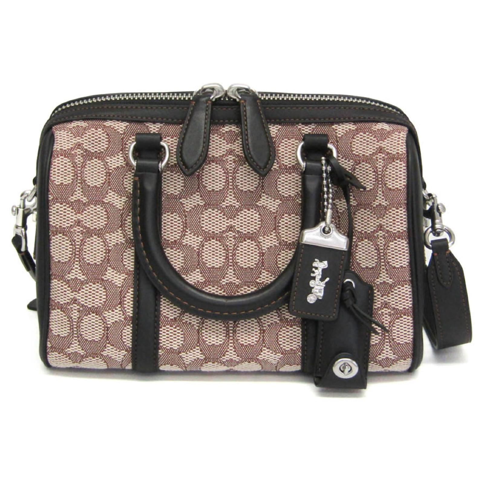 Coach Signature Ruby Satchel 25 Brown Black Leather Cloth ref.2764948 ...