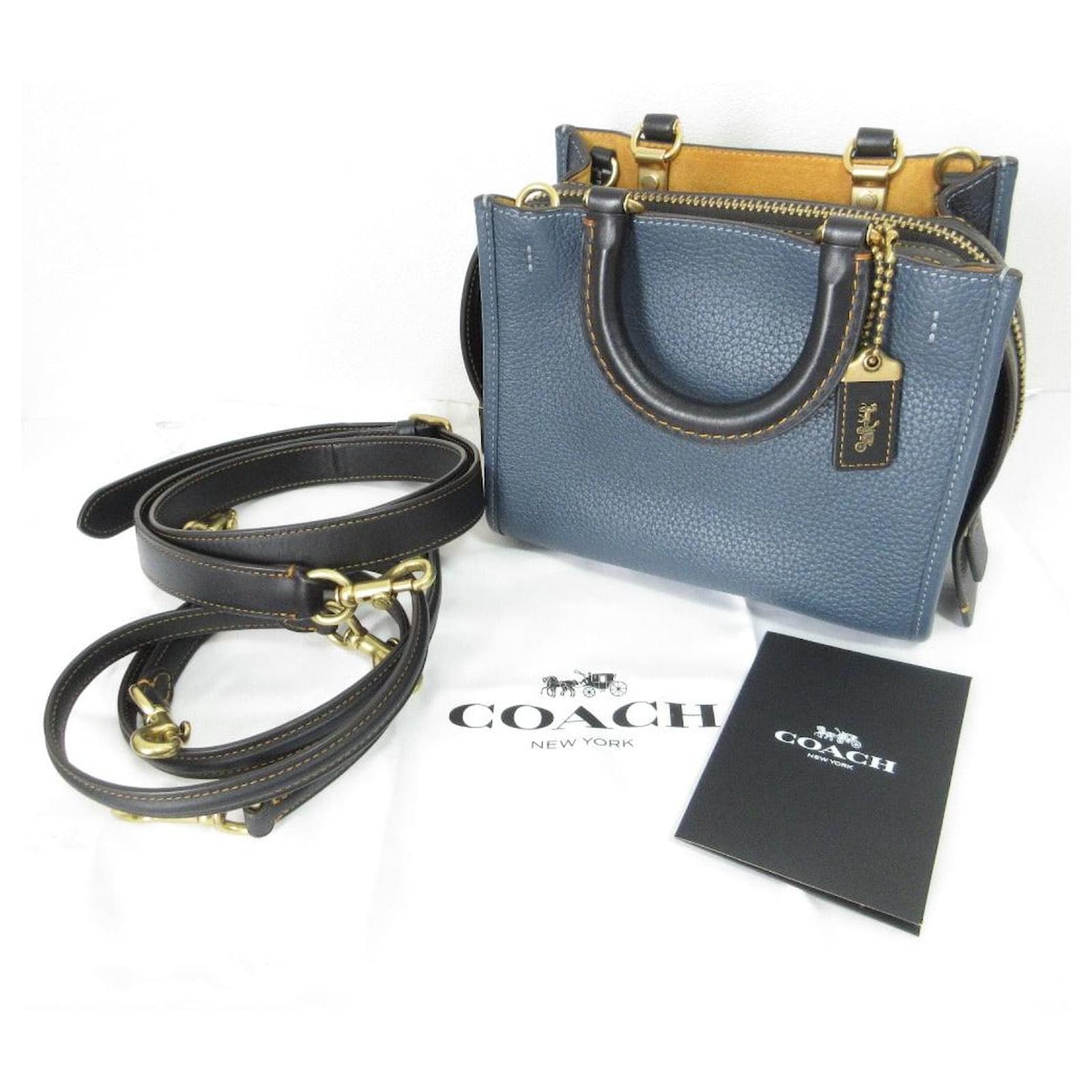 Coach Colorblock Regenerative Leather 2way Bag Blue ref.2783717 - Joli ...