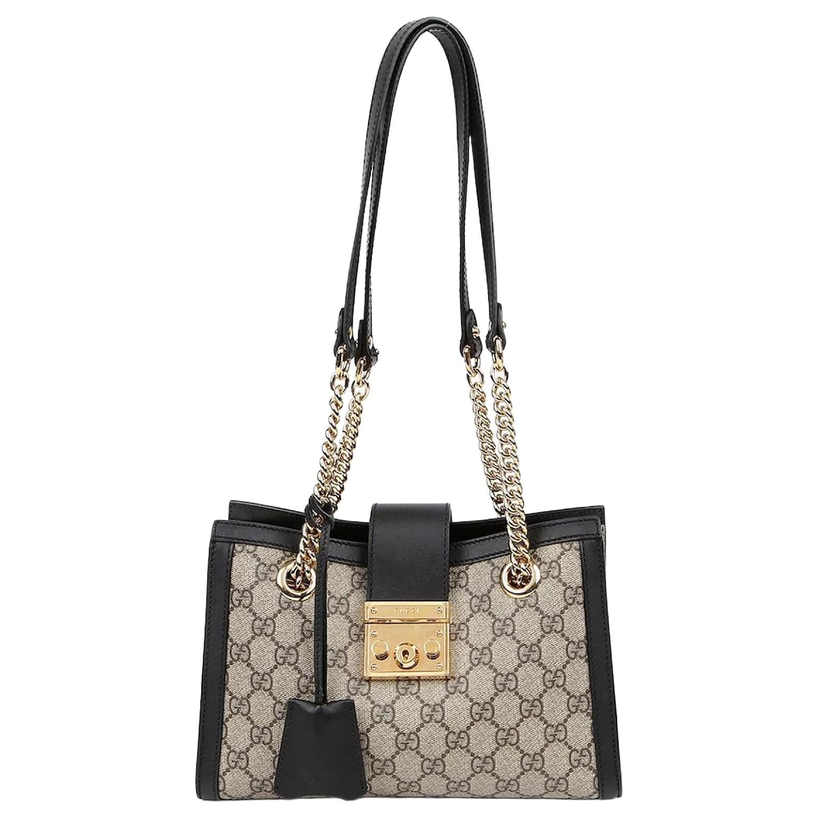 Gucci Paddle Lock Small Shoulder Bag Black Cloth ref.2813849 - Joli Closet