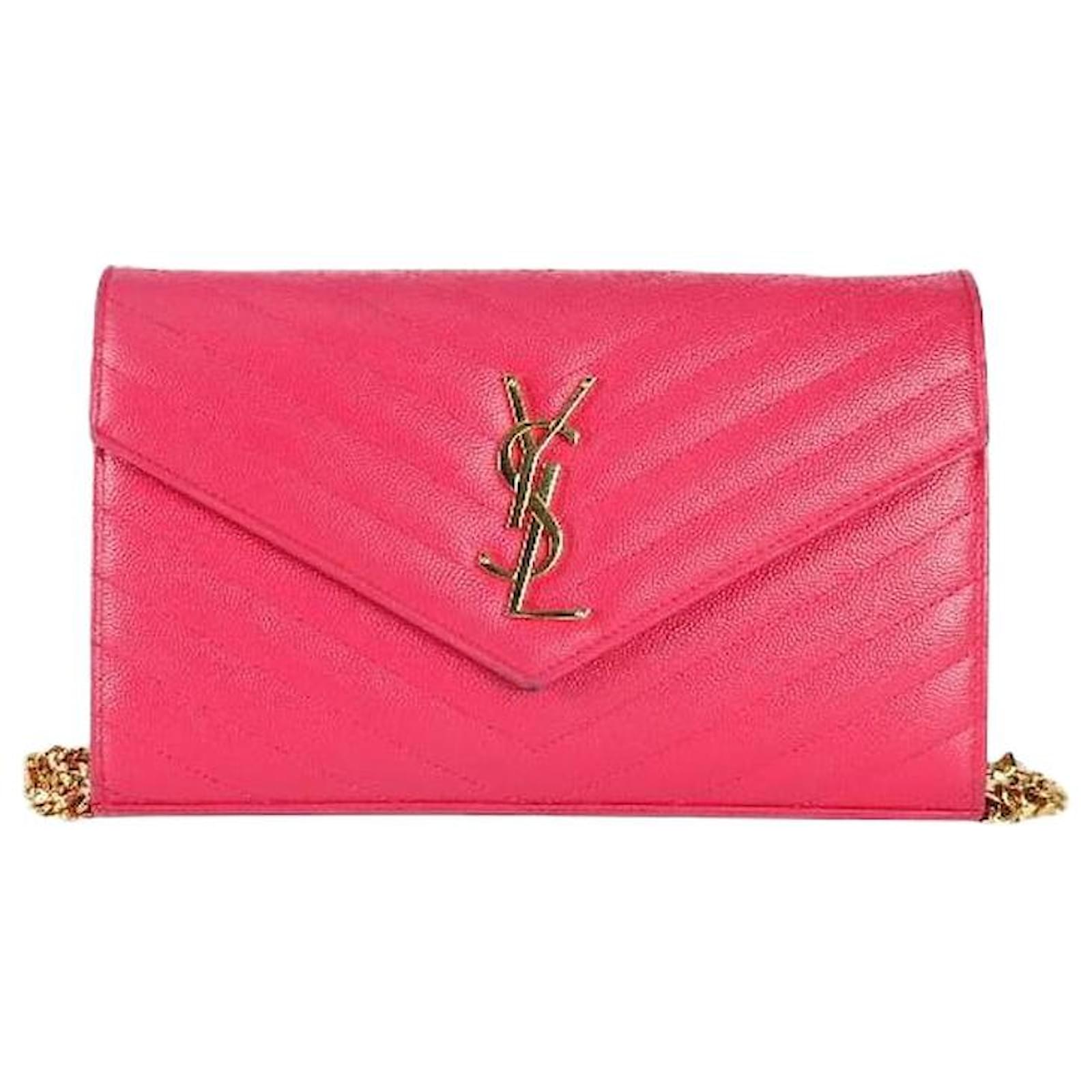 Saint Laurent Pink Leather Envelope WOC Crossbody Bag ref.2826445 ...