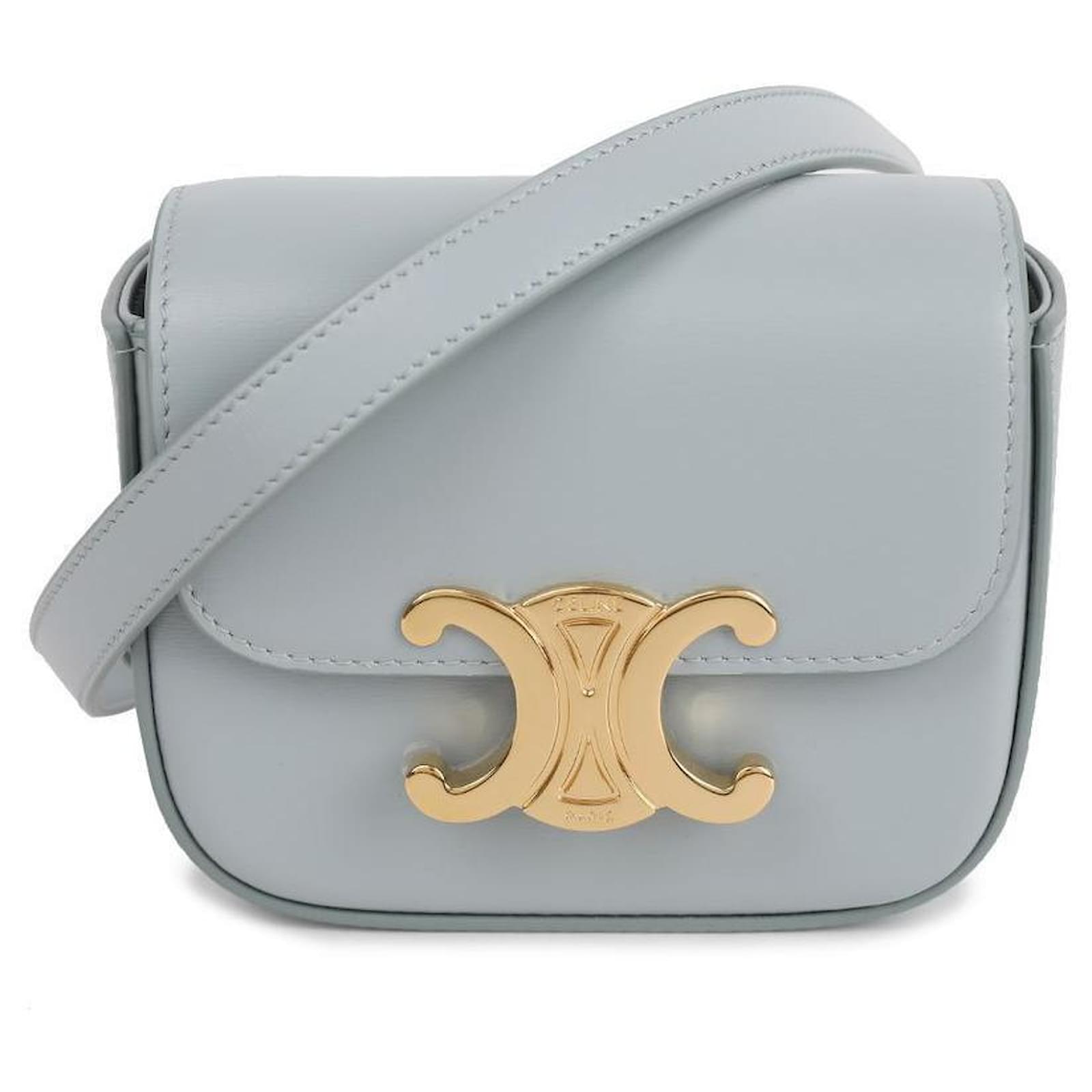 Céline Mini Claude en cuir de veau brillant Bleu ref.2846416 - Joli Closet