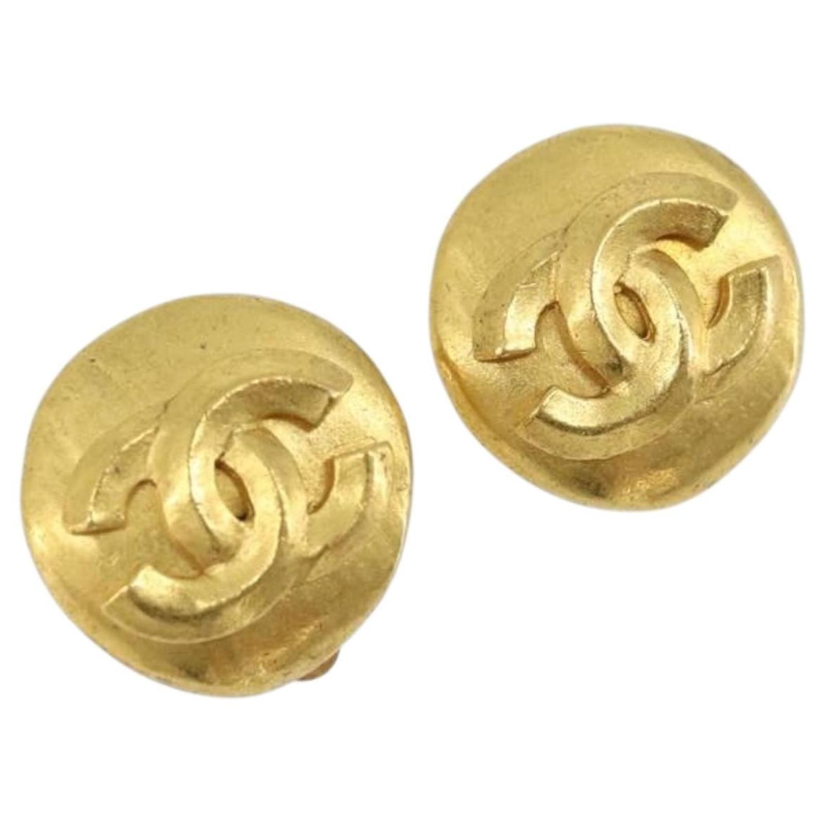 CHANEL Earring metal Gold Tone CC Auth ka2495 ref.JC2900692 (Sold ...